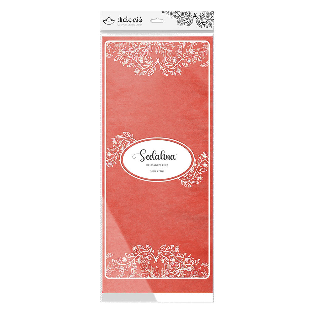 Adorie 50×70 Sedalina Coral Intenso X 25 Hojas – Mebac Jujuy