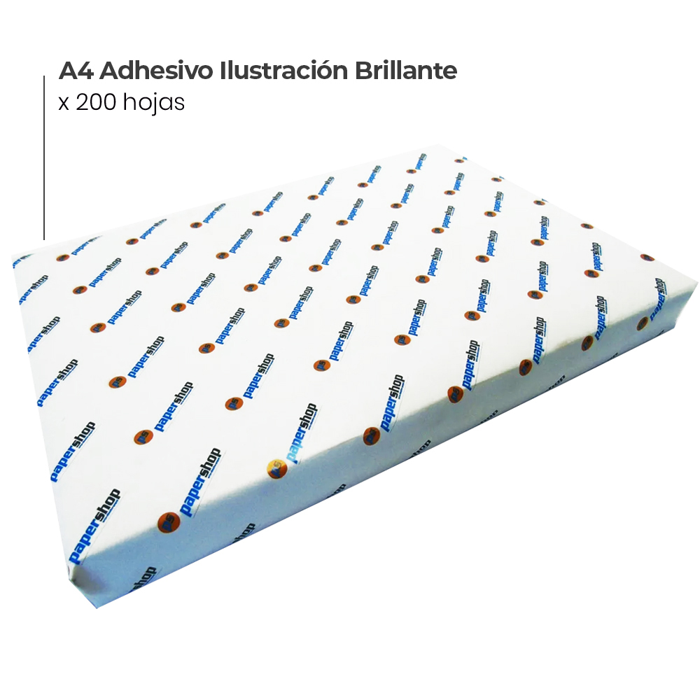 Paper Shop Couche A4 Ilustracion Adhesivo Brillante X200 Hojas – Mebac ...