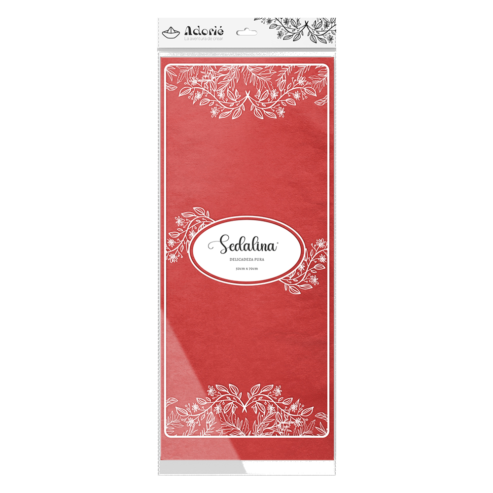 Adorie 50×70 Sedalina Rojo Carmesi X 25 Hojas – Mebac Salta